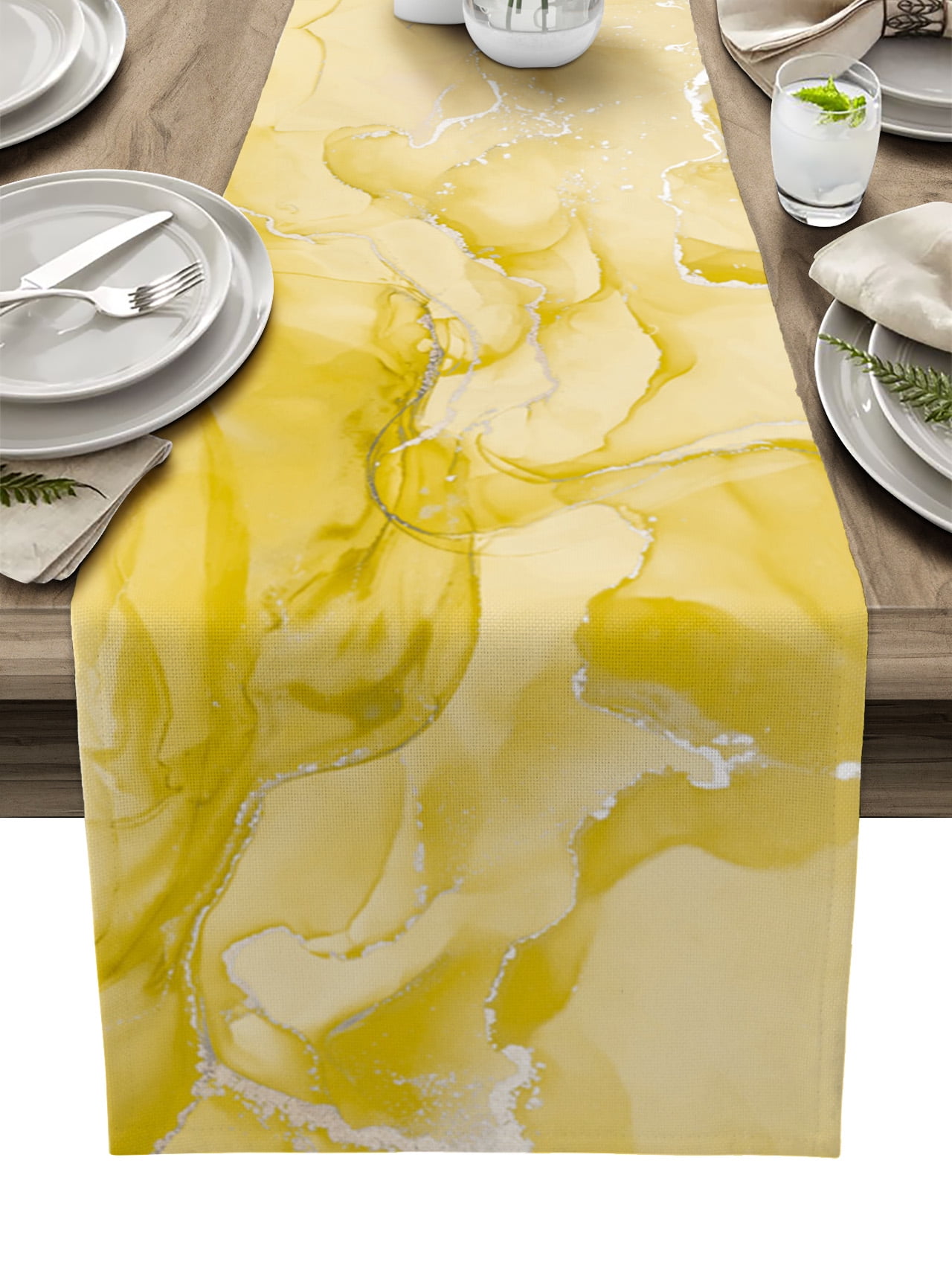 Black Concrete Crack Modern Table Runners Cloth Holidays Party Wedding ...