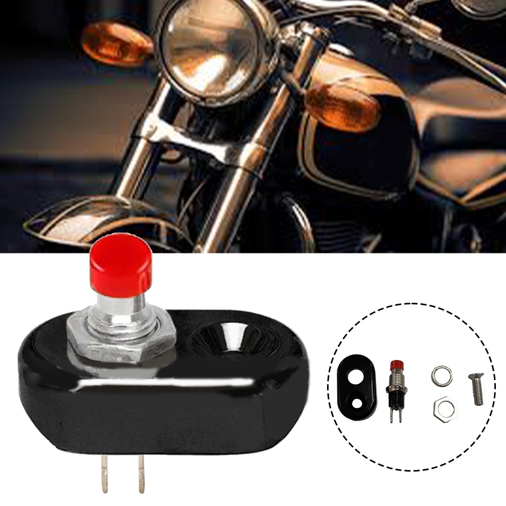 Black Control Momentary 1 Button Switch for Handlebar Motorcycle ...