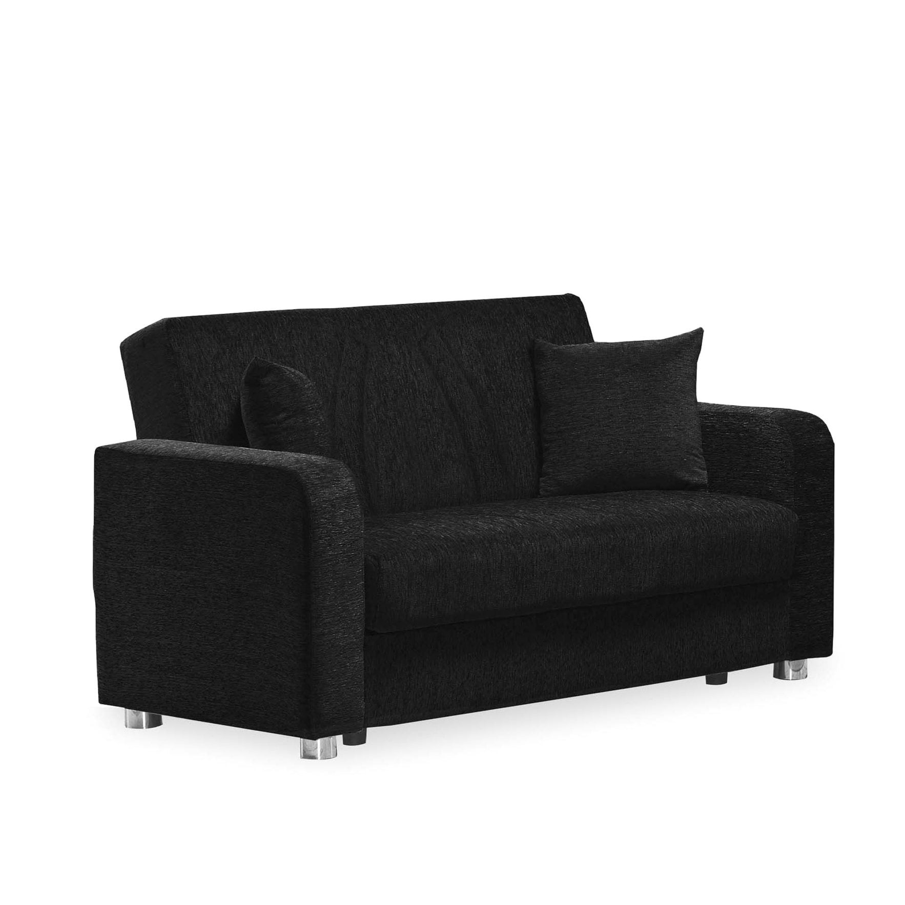 Black Convertible Loveseat - Quality Crafted in Turkey, Rich Color ...