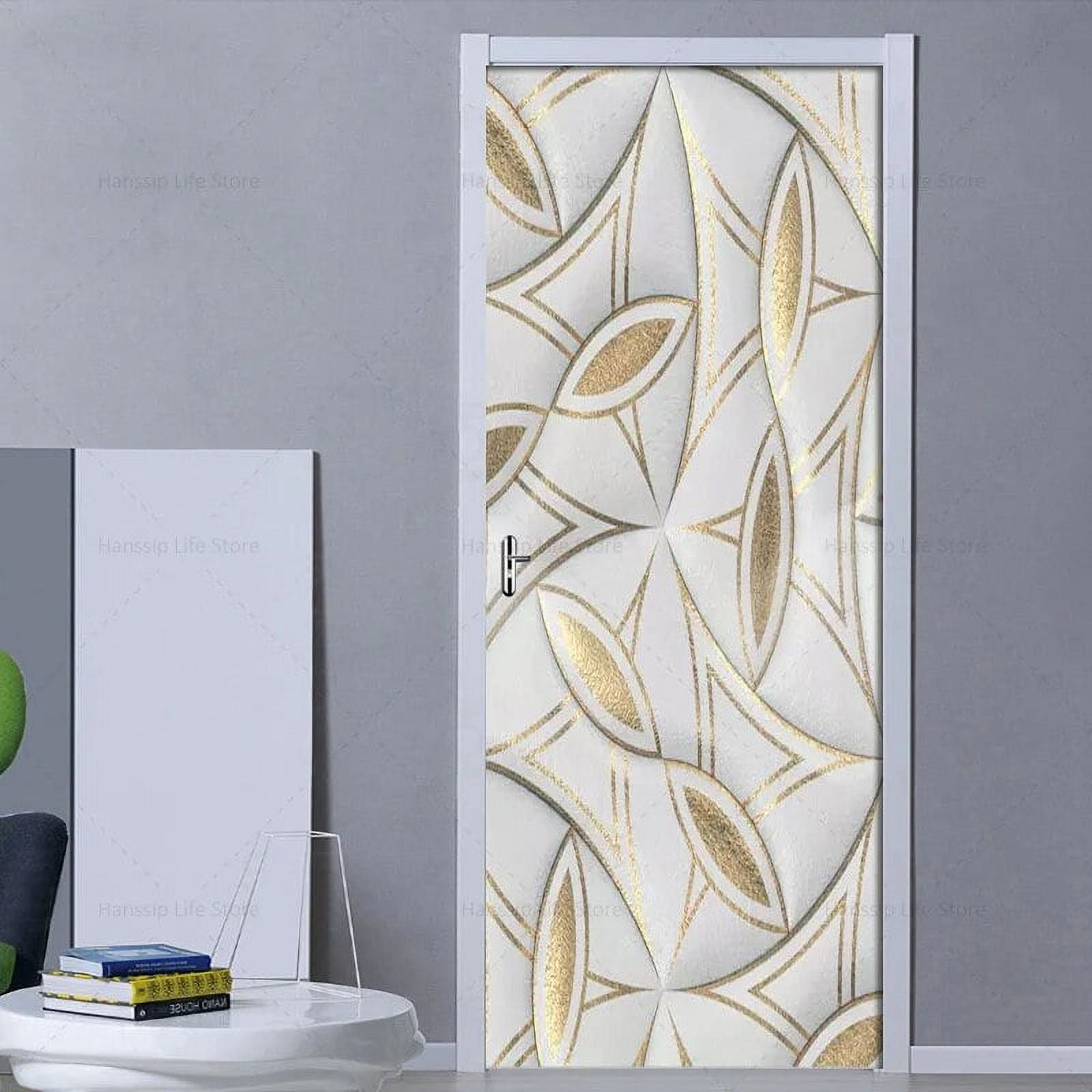 Black Cool 3D Vision Door Sticker Adhesive for Living Room Bedroom ...