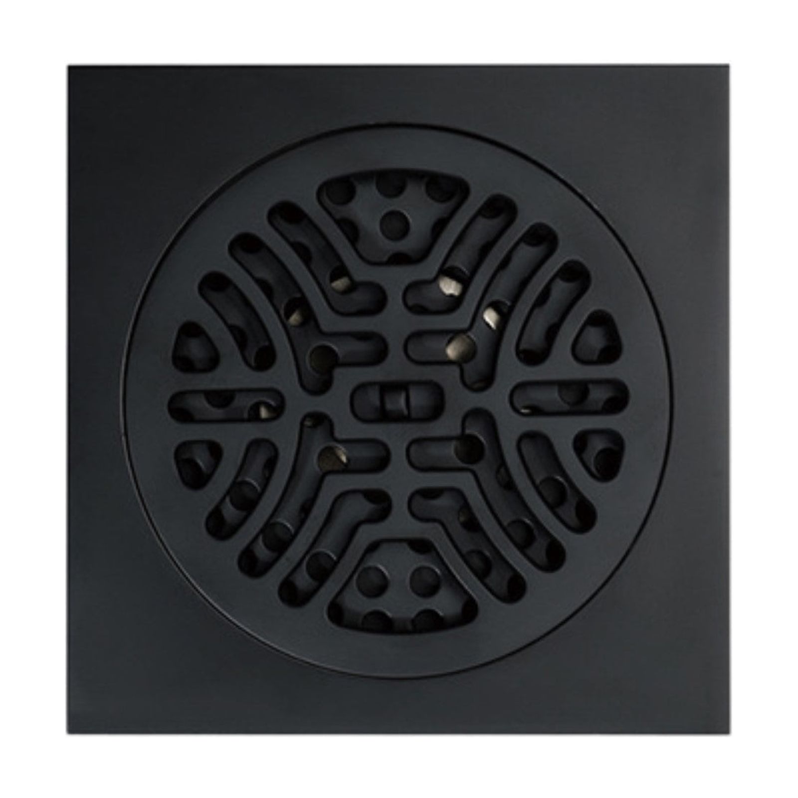 Black Copper Shower Drain with Removable Strainer Cover, 10cm (4 ...