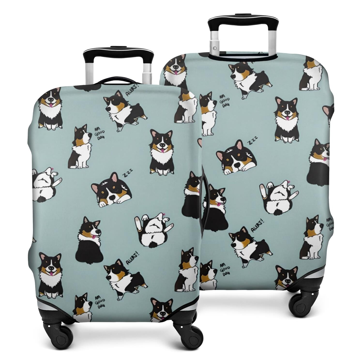 Black Corgi Luggage Cover Fashion Suitcase Cover Baggage Covers Fit 25 ...