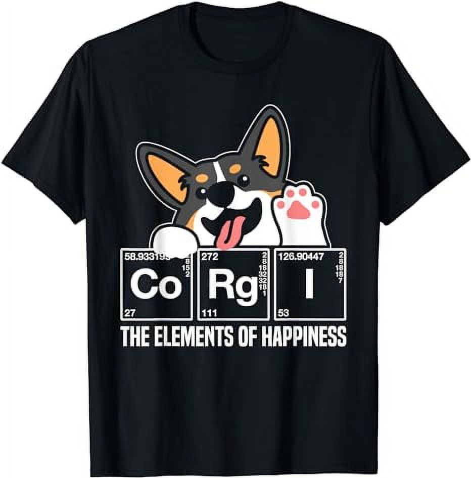 Black Corgi Periodic Table Chemistry Science Teacher T-Shirt - Walmart.com