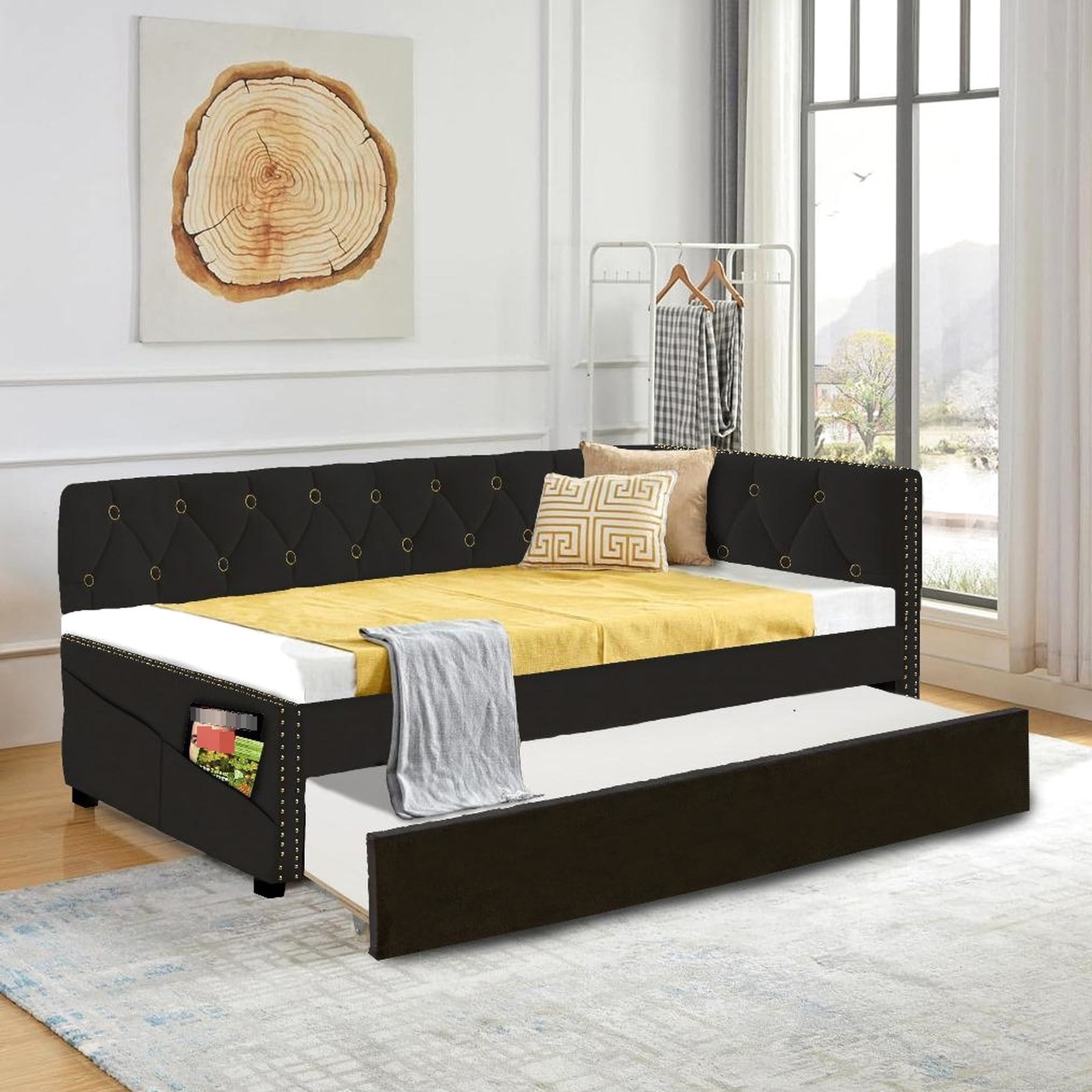 Black Corner Daybed+Removable Trundle”-“Small Rooms/Sleepover Parties ...