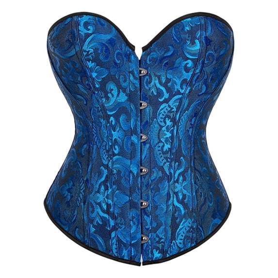 Black Corset Top for Women Halloween Bustier Top Plus Size Satin Waist ...