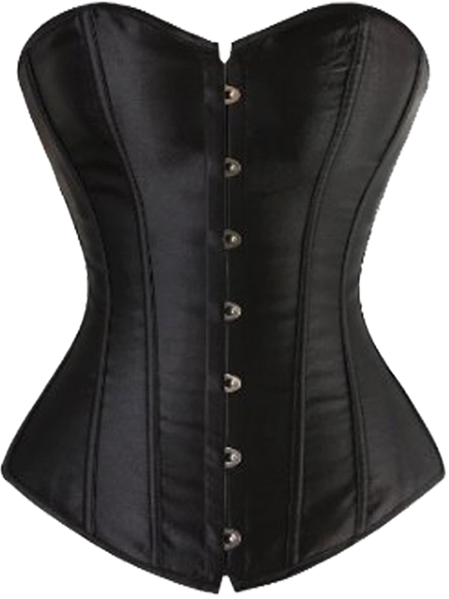 Black Corset Waist Belt for Women Overbust Corset Bustier Top - Walmart.com