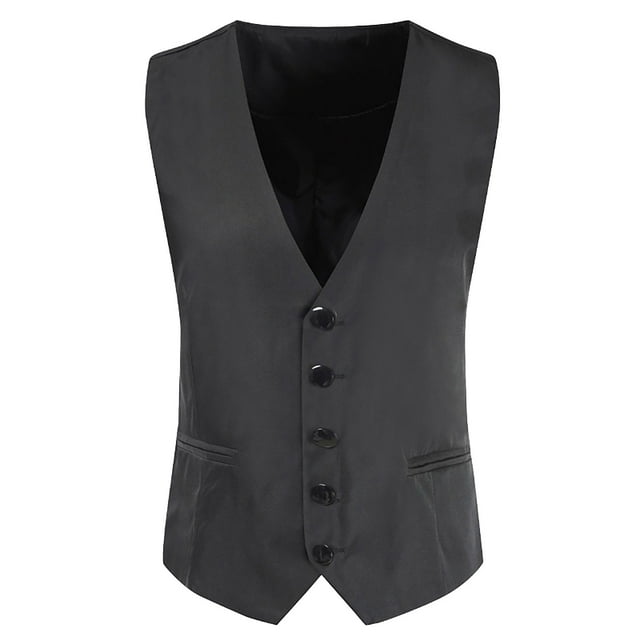 Black Cotton Cover Up Heart Heart Mens Outerwear Vests Mens Business Casual Wedding Banquet