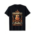 Black Cotton Graphic T-Shirt With Guitar Print And Real Grandpas Play ...