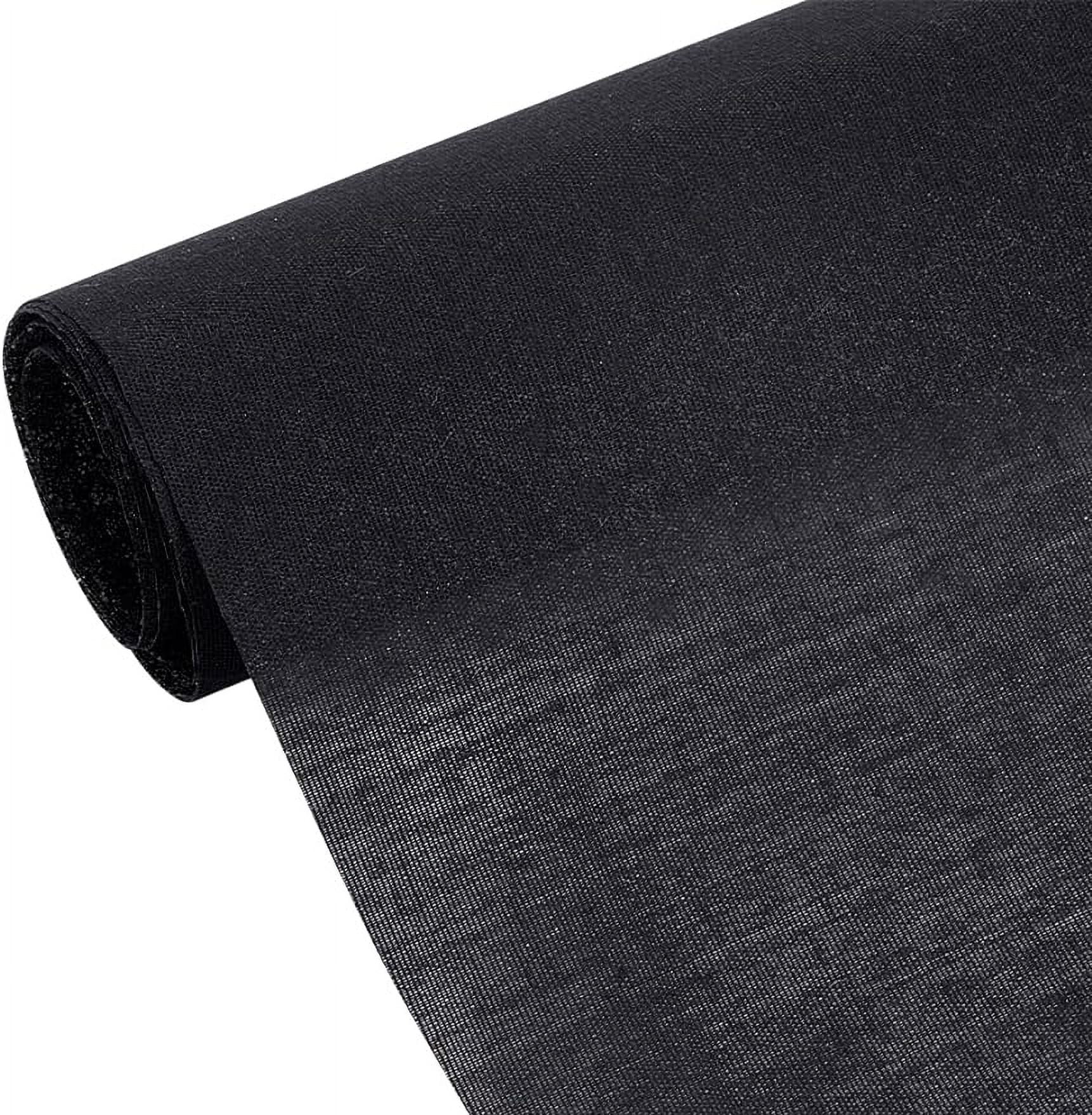 Black Cotton Interfacing Fabric Woven Cotton Iron-On Fusible ...