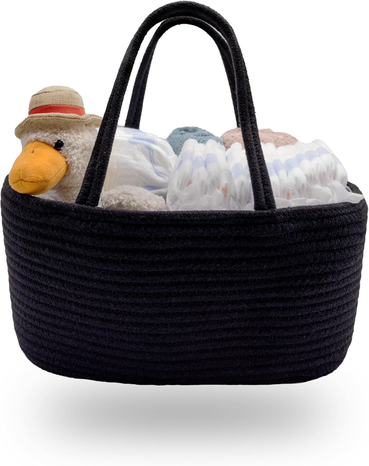 Black Cotton Rope Diaper Caddy Organizer - Walmart.com