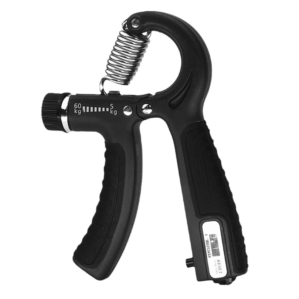 Black Counting + Rubberized Gripper Hand Trainer Electronic Adjustable ...
