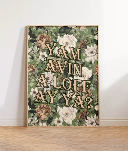 Black Country Slang Yam 'Avin A Loff Print - Black Country Dialect Art ...