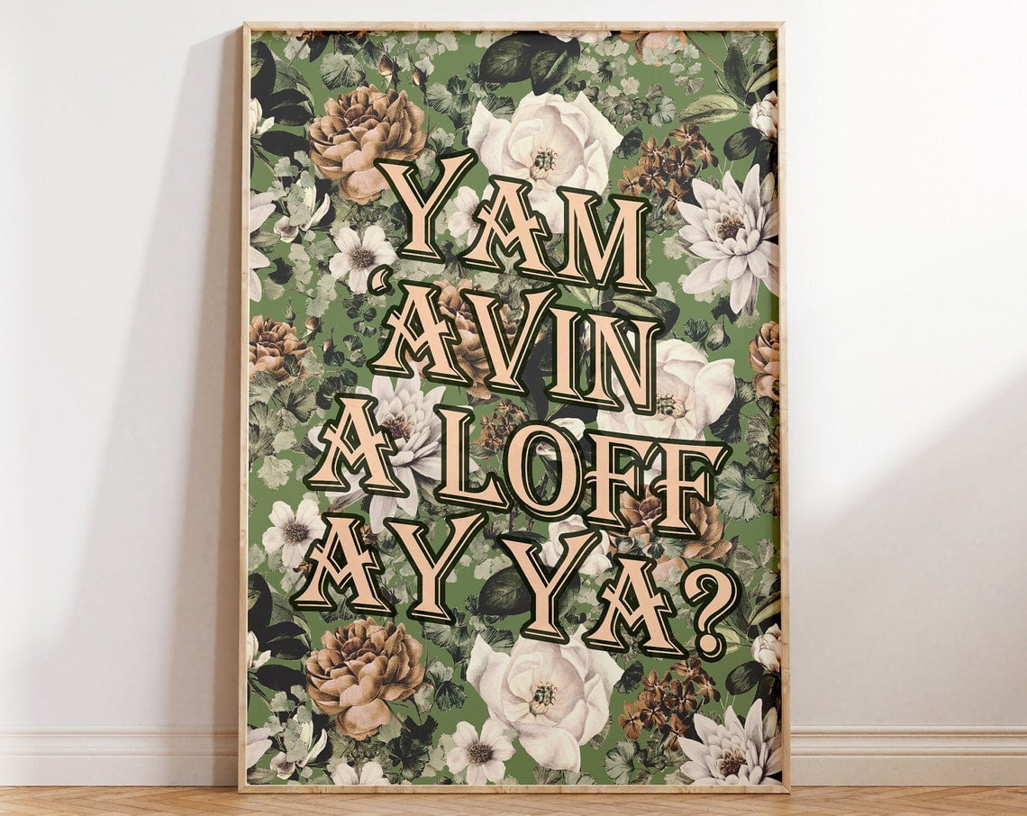 Black Country Slang Yam 'Avin A Loff Print - Black Country Dialect Art ...
