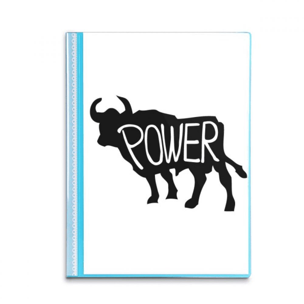 Black Cow Animal Outline Natural Book Sheet Protectors Portfolio Binder ...
