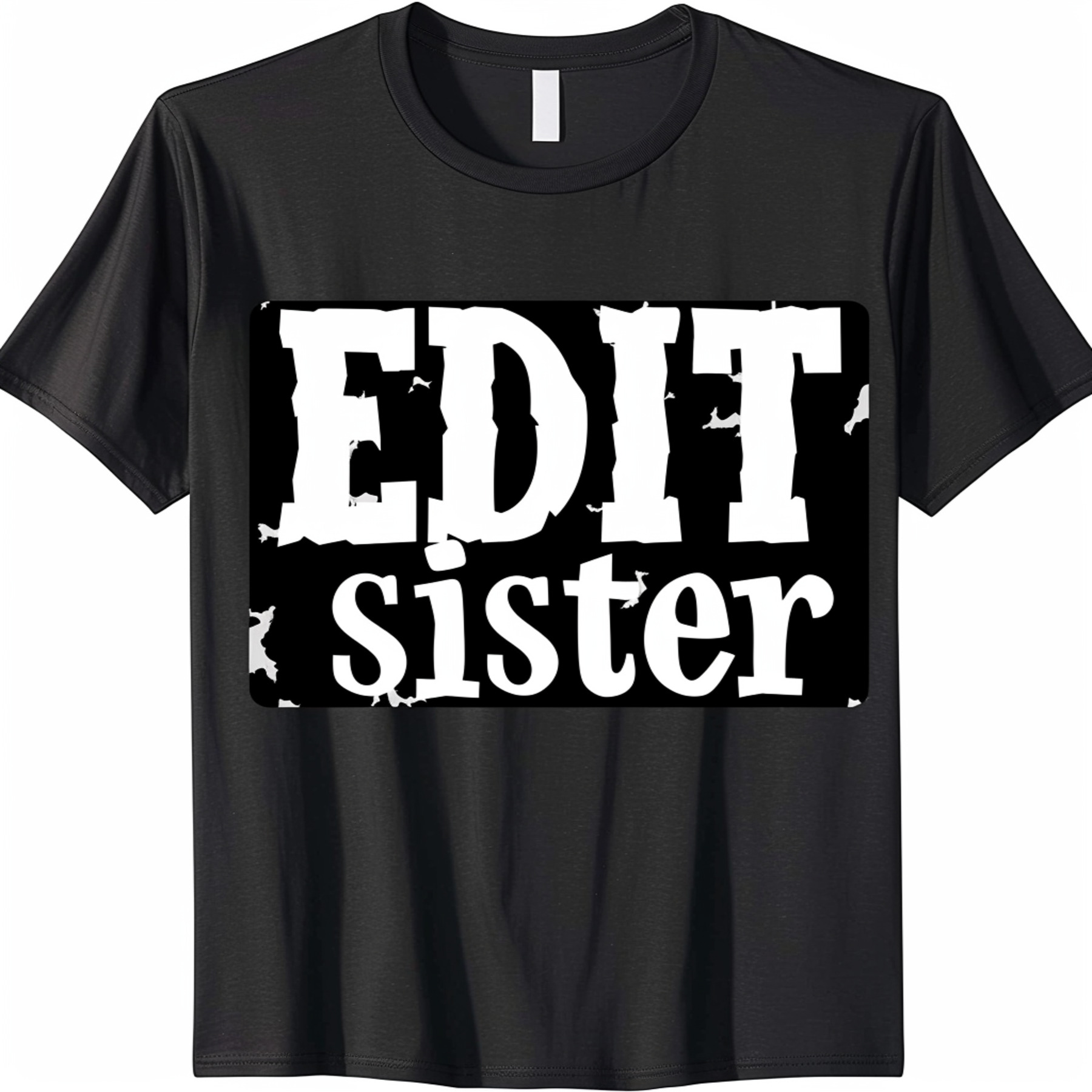 Black Cow Print Sister Edit T Shirt Stylish and unique design featuring ...