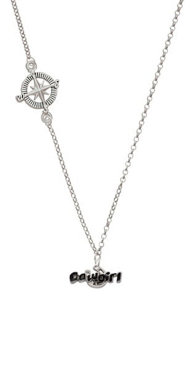 Black Cowgirl Delicate Compass Necklace - Walmart.com