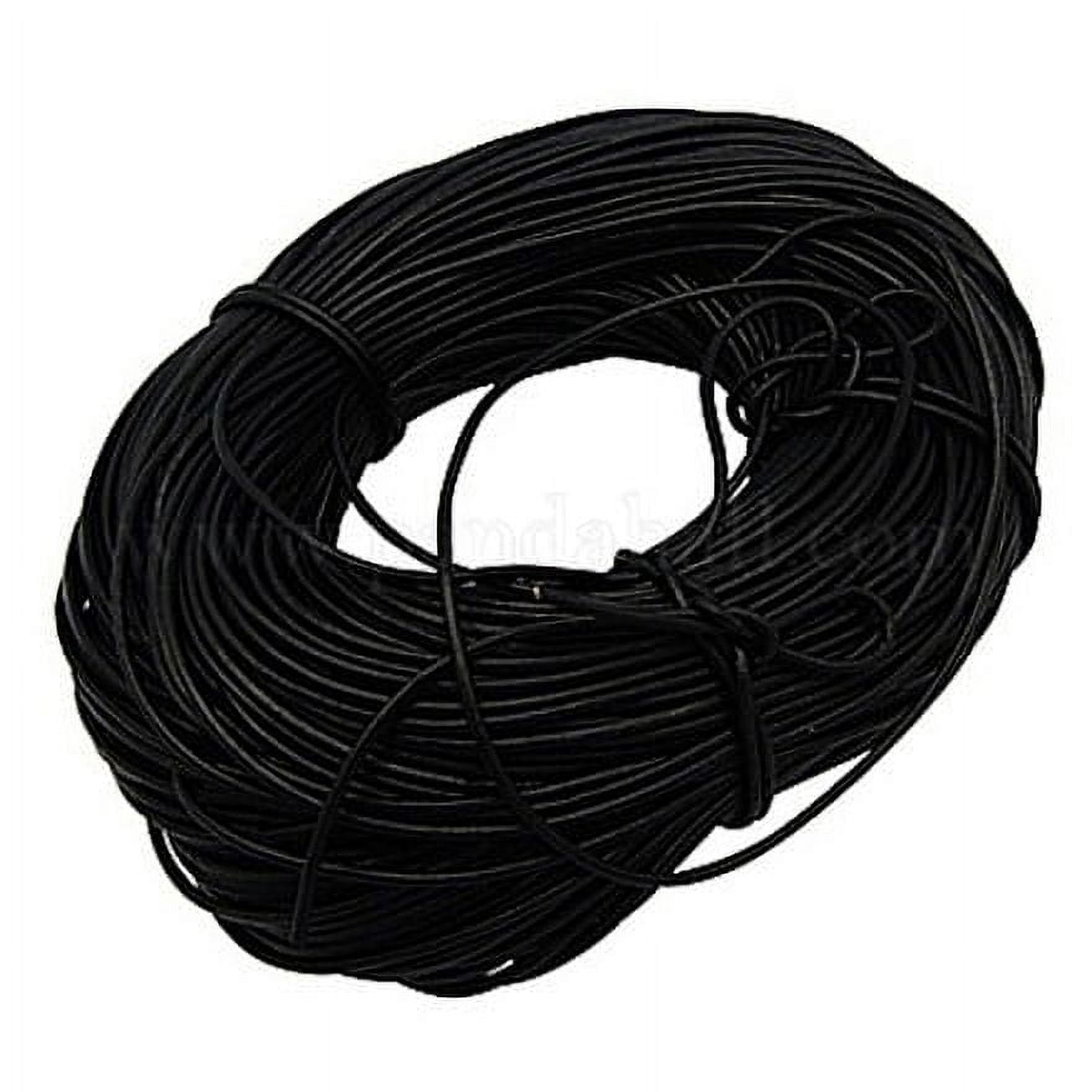 Black Cowhide Leather Cord For DIY Craft Jewelry Size: about 4mm in ...