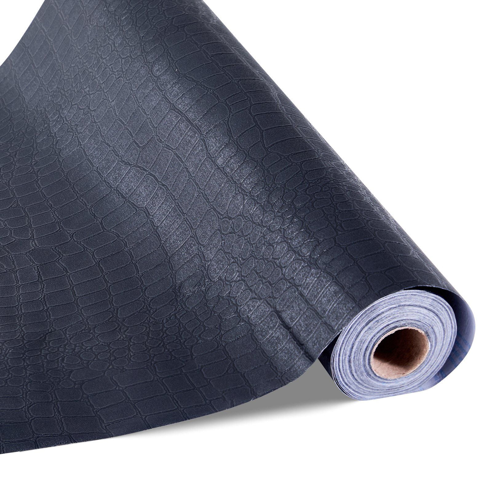 Black Cracked Texture Peel and Stick Wallpaper - 15.7 x 393.7 Inch Self ...