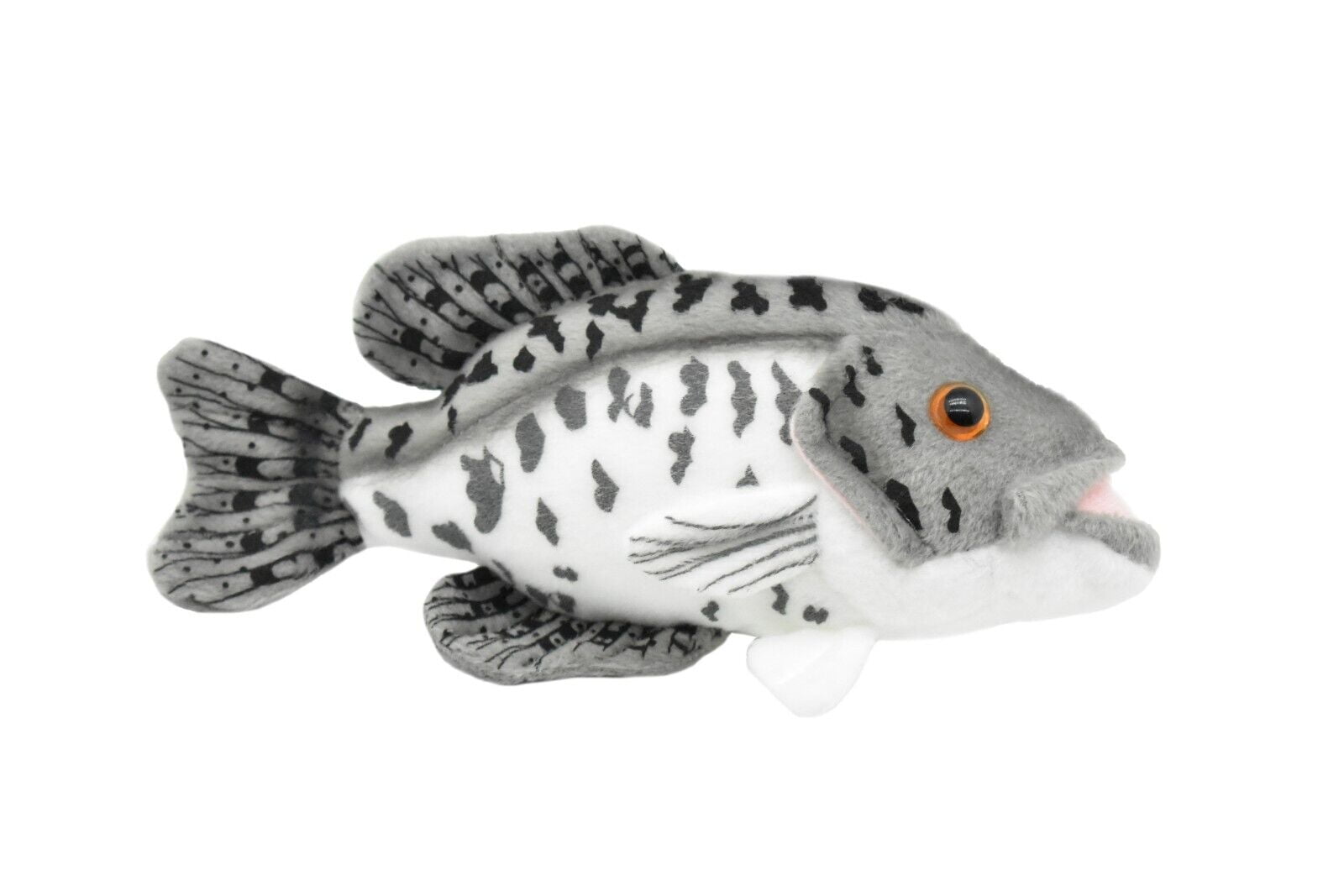 Black Crappie Plush Toy, Realistic Stuffed Animal, Paper mouth, Soft ...