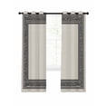 Black Cream Greek Key Blackout Curtains 84 Inches Long for Bedroom ...