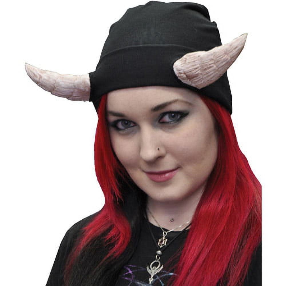 Black Creature Cap with Horns Adult Halloween Accessory - Walmart.com