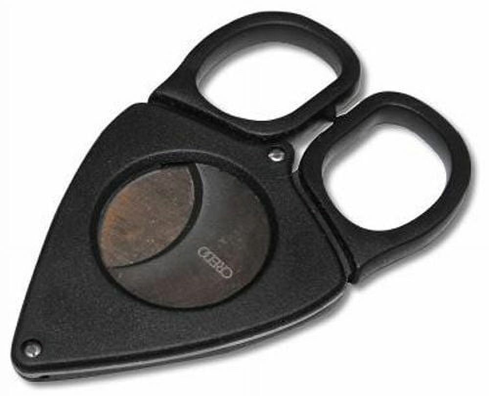 Black Credo Stainless Steel Double Blade 70 Ring Gauge Cigar Cutter ...