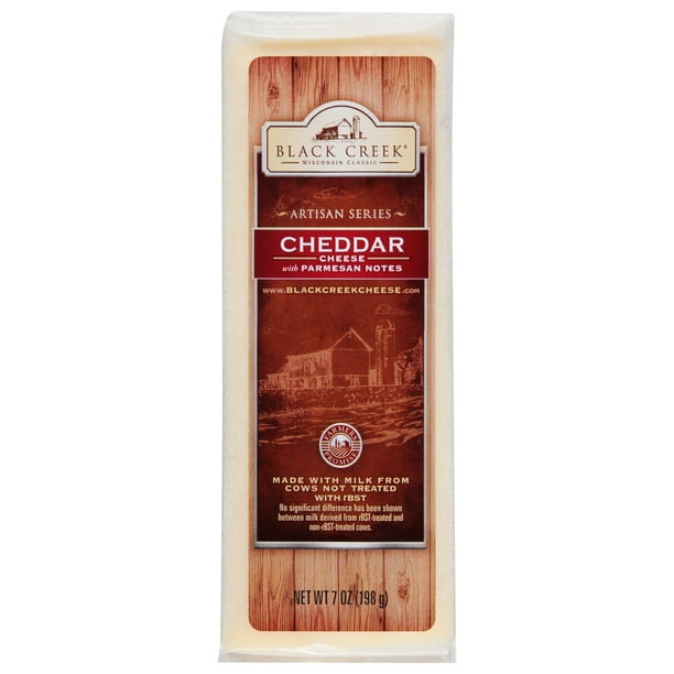 Black Creek Artisan Cheddar Cheese with Parmesan 7 oz - Walmart ...