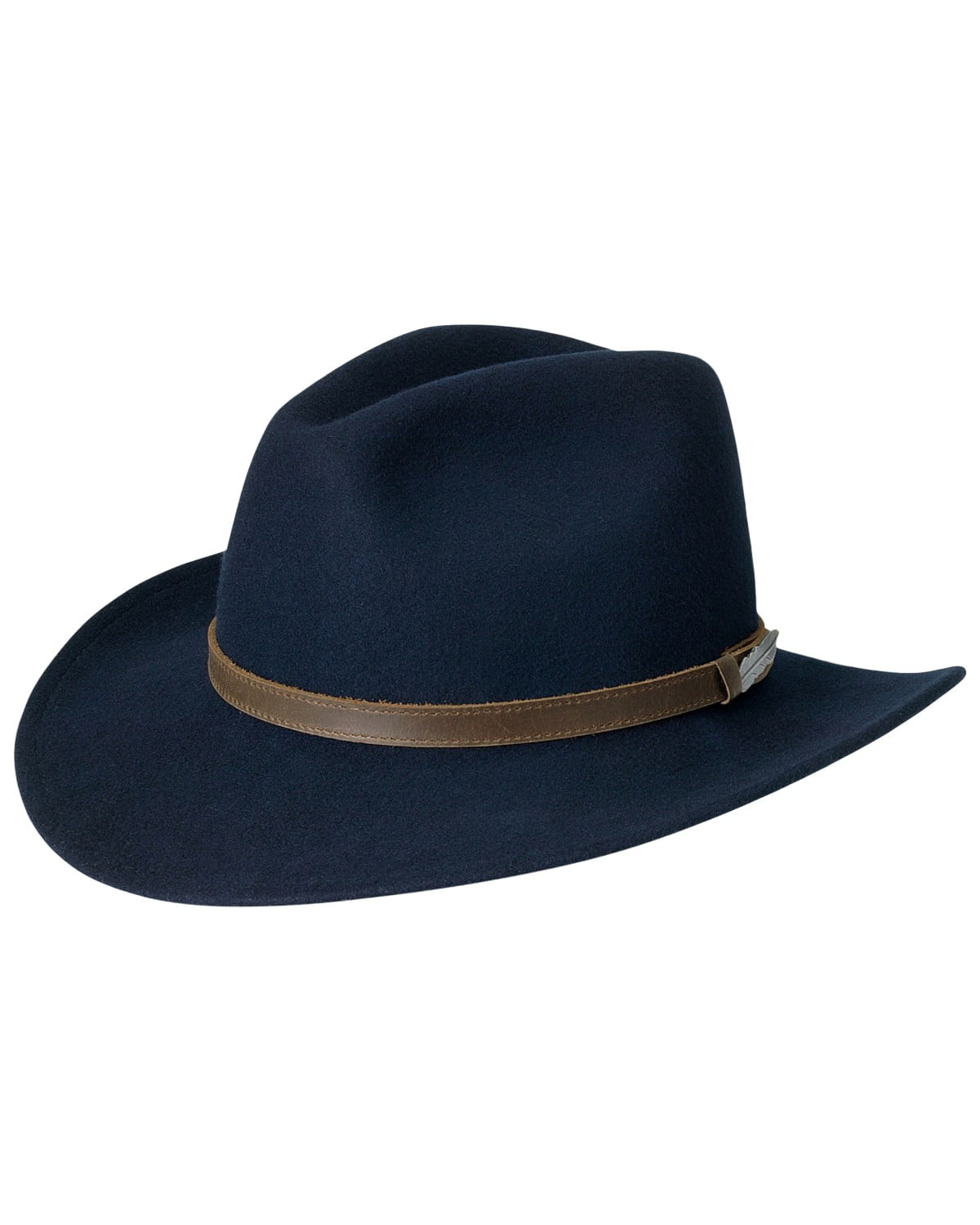 Black Creek Men's Crushable Felt Western Fashion Hat Navy - Walmart.com