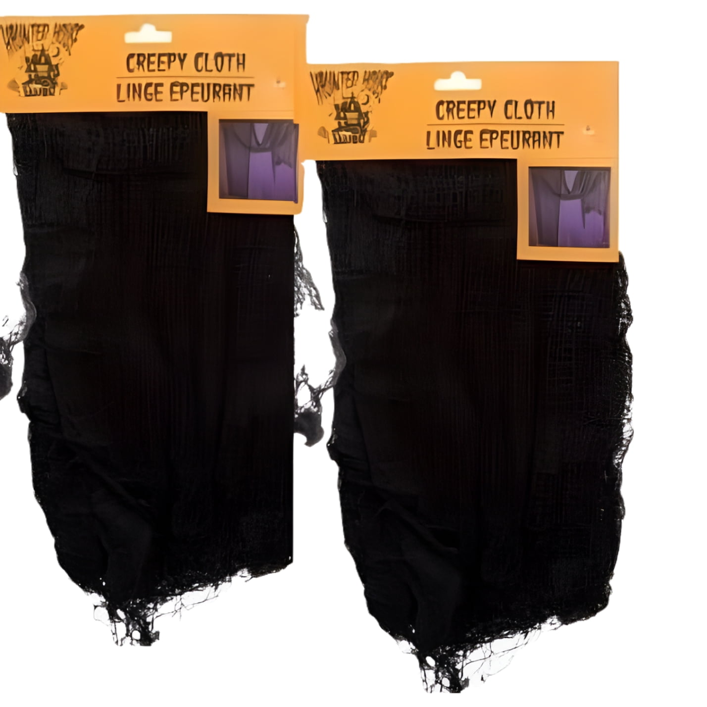 "Black Scary Creepy Cloth 30"" X 72"" - Halloween Decorations, Set of 2 ...