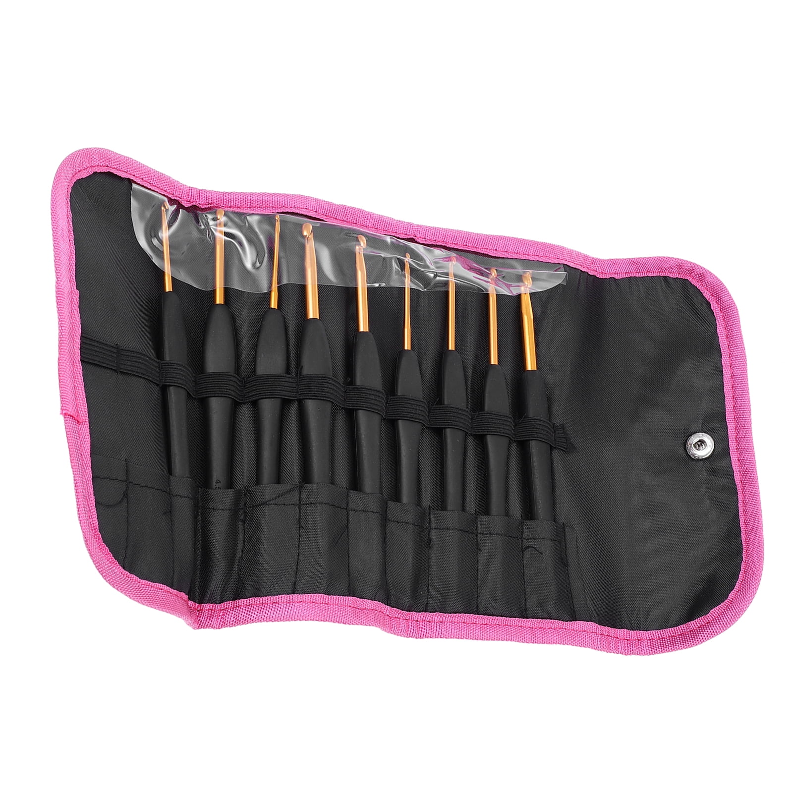 Black Crochet Craft Hooks Sewing Hand Needles Pins Kit Drop Knit ...