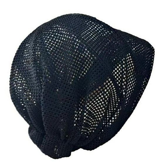 Black Crochet Weaving Net Hat Sewing Net Hat Big Hole Natural Braid Net ...