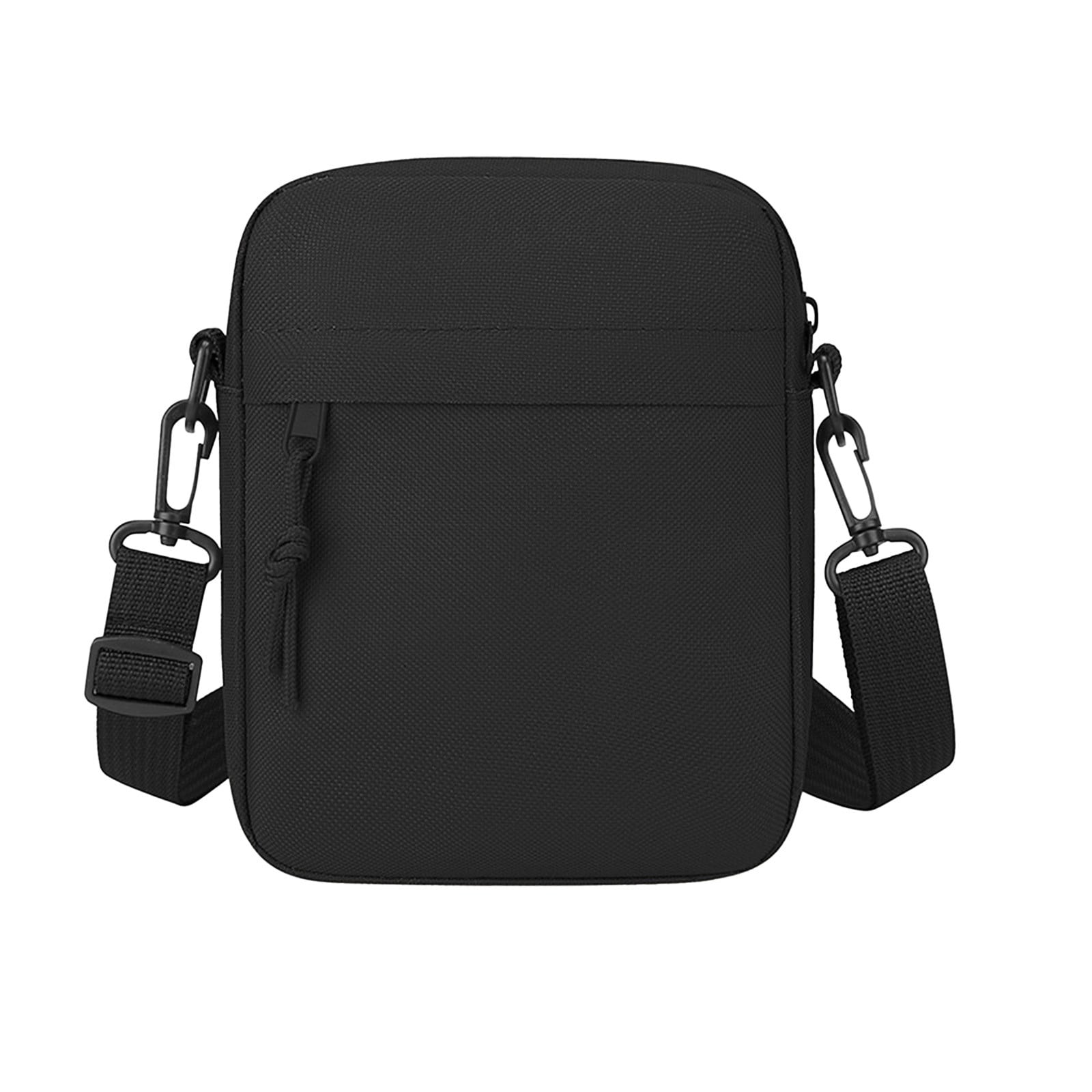 Black Crossbody Bag Fabric Chest Bag Sports Portable Multi Pocket ...