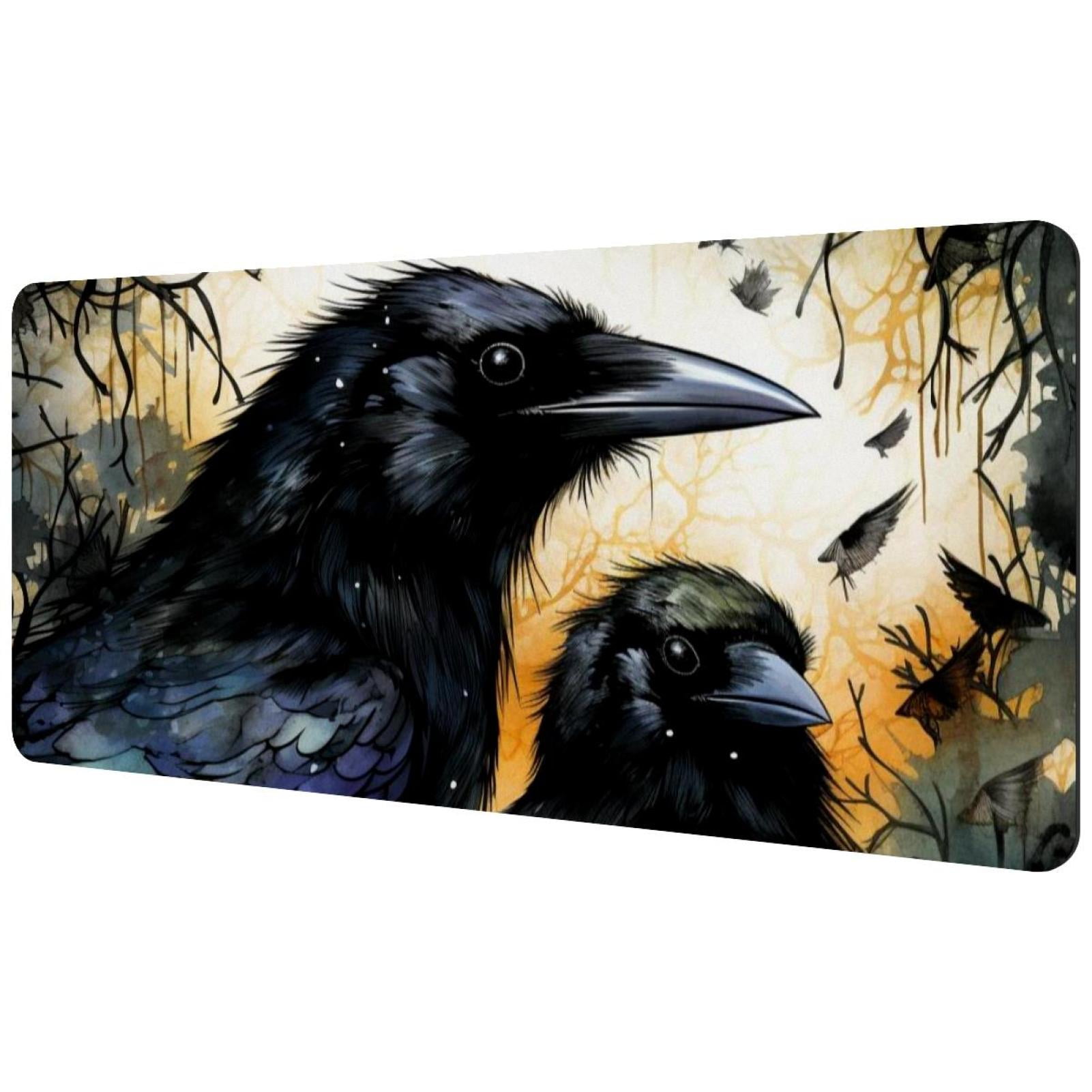 Black Crow Mouse Pad, Large Mousepad for Office Home Laptop, Non-Slip ...