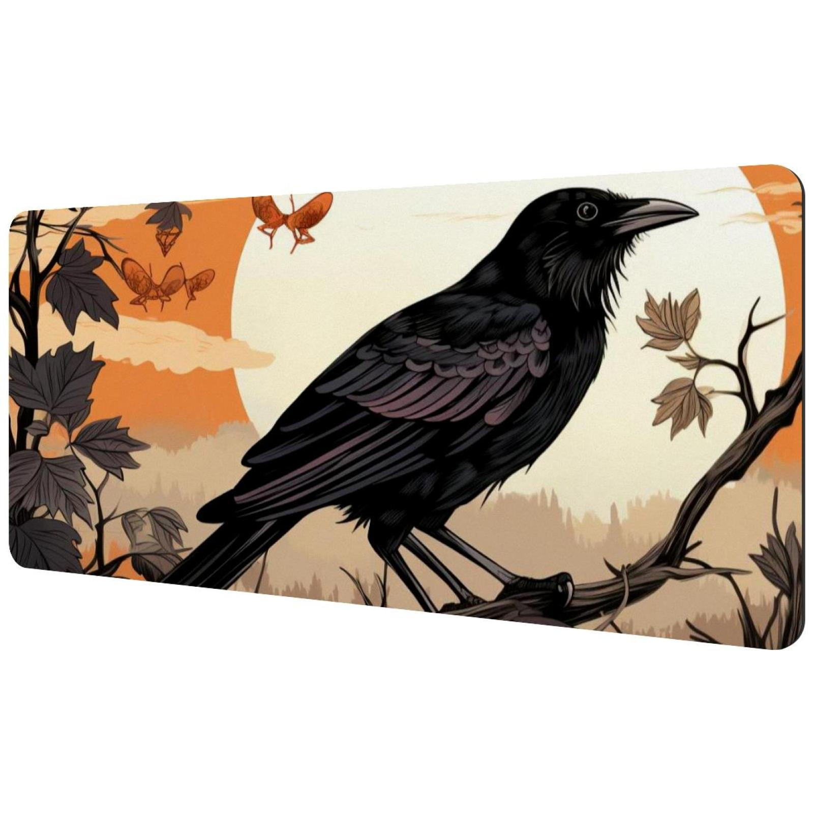 Black Crow Mouse Pad, Large Mousepad for Office Home Laptop, Non-Slip ...