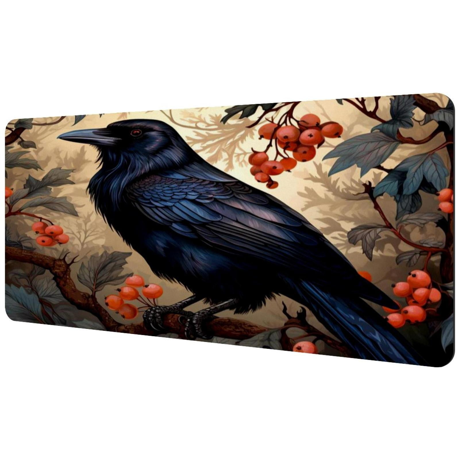 Black Crow Mouse Pad, Large Mousepad for Office Home Laptop, Non-Slip ...