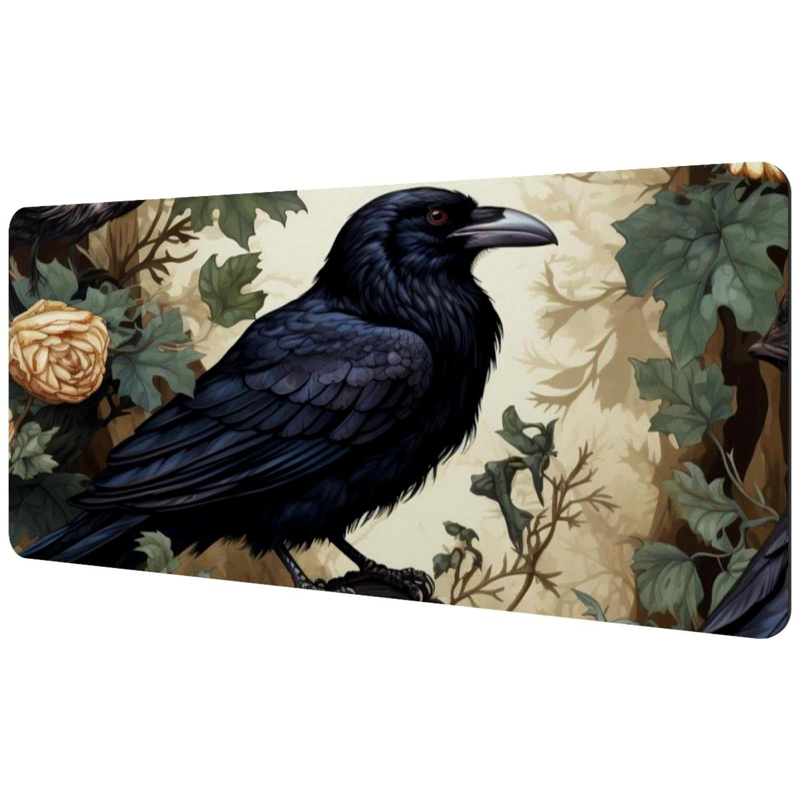 Black Crow Mouse Pad, Large Mousepad for Office Home Laptop, Non-Slip ...