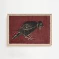Black Crow Norse Folk Art Mystical Raven Antique Woodblock Illustration ...