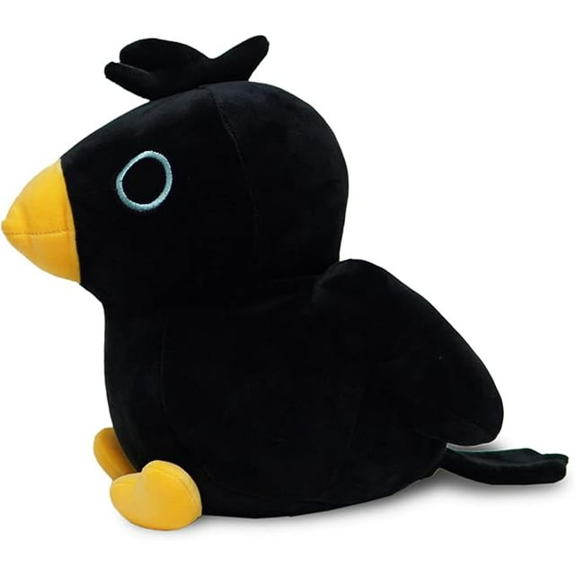 Black Crow Plushie Toy - 10 Inches Stuffed Raven Animal Plush - Plushy ...