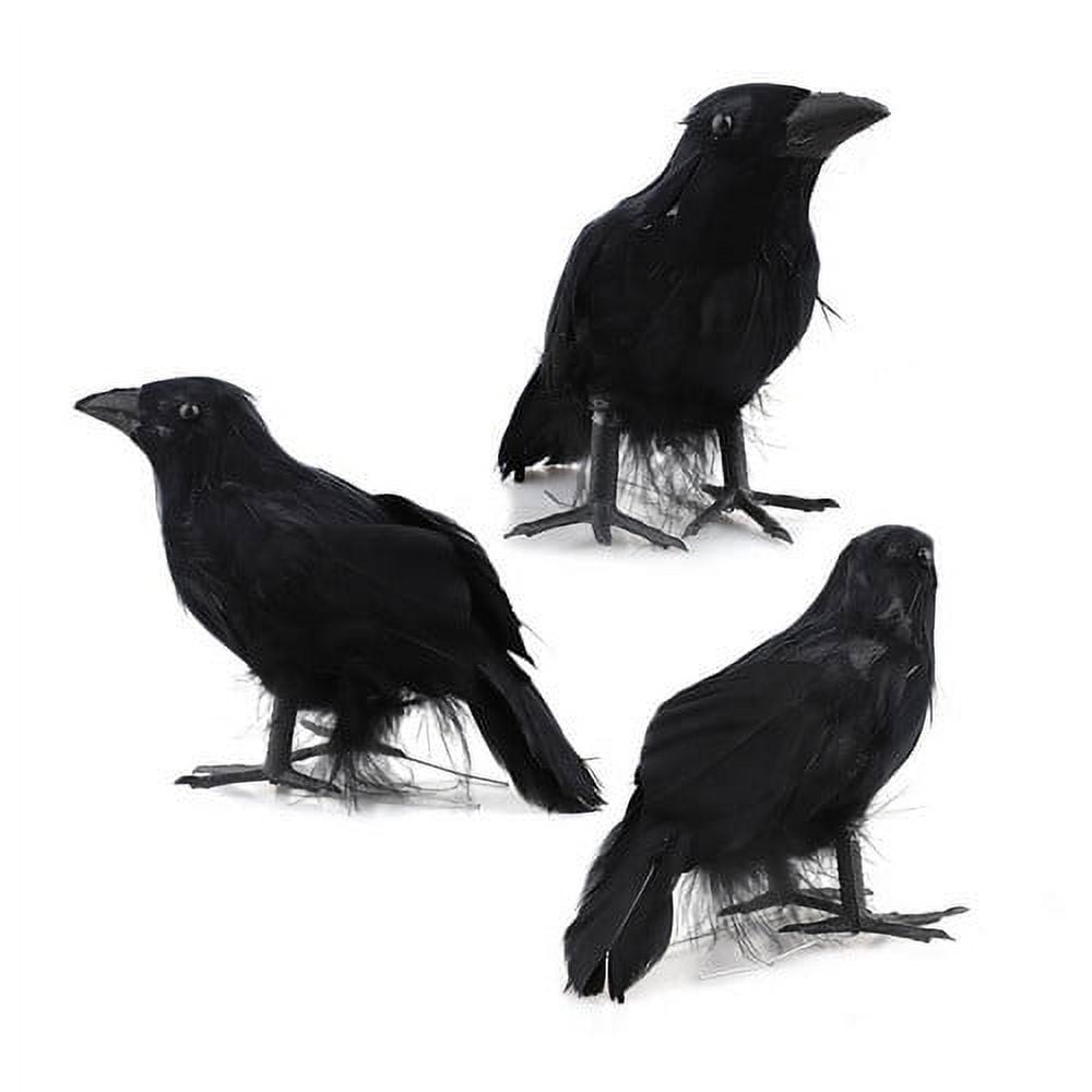 Black Crow Props Realistic Raven Feathered Crows Decor - Walmart.com