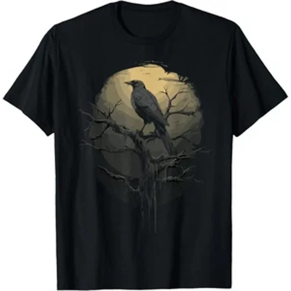 Black Crow Raven Bird Silhouette Unisex T-Shirt - Walmart.com