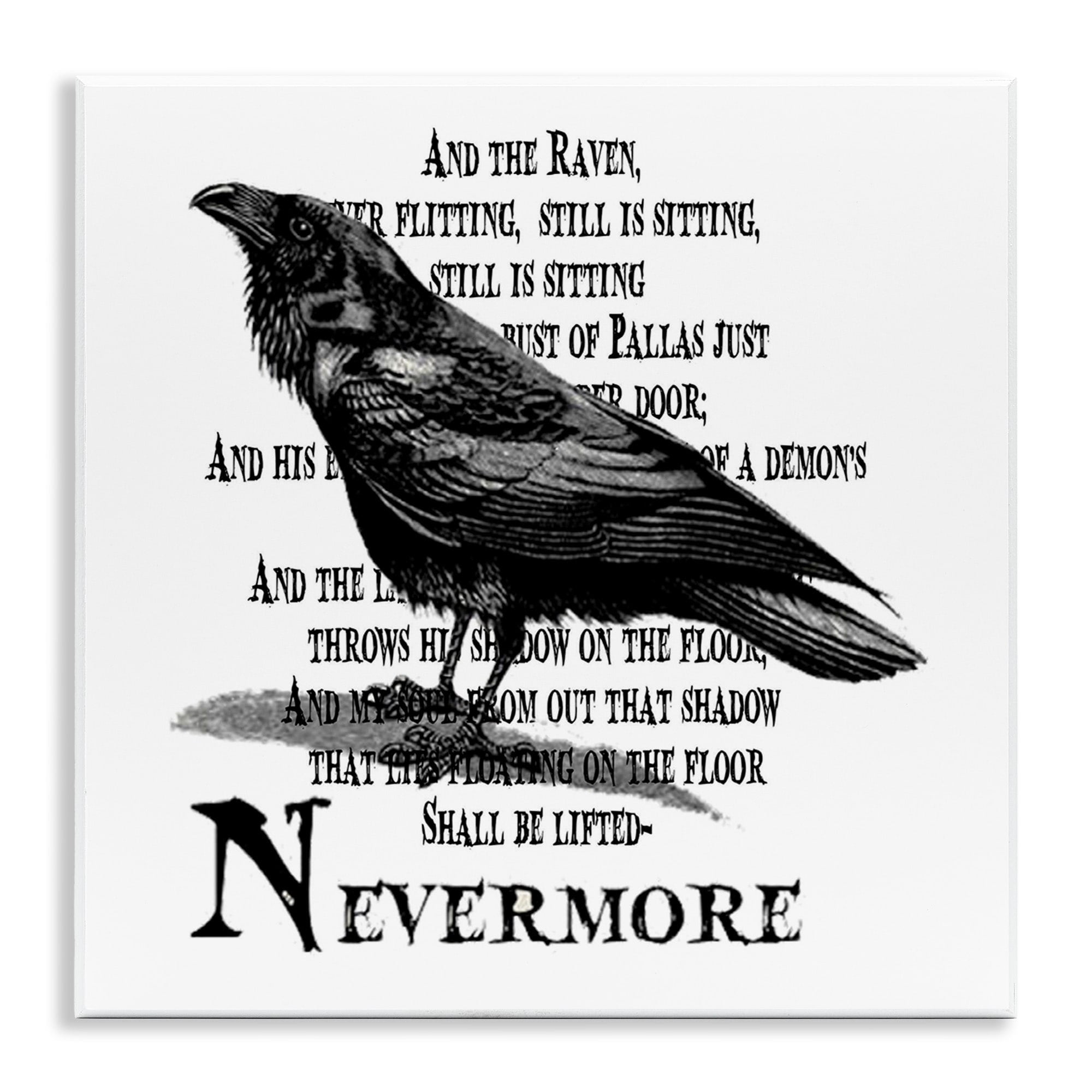 Black Crow Raven Creepy Halloween Text Quote Animals & Insects Graphic ...