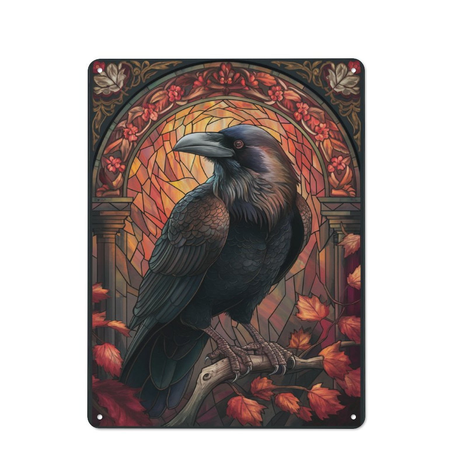 Black Crow Raven Metal Tin Sign - Durable Aluminum Wall Art for ...