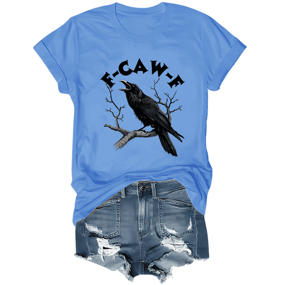 Black Crow Shirt, F-Caw-F Tshirt, Funny Black Bird T-Shirt, F-Caw-F ...