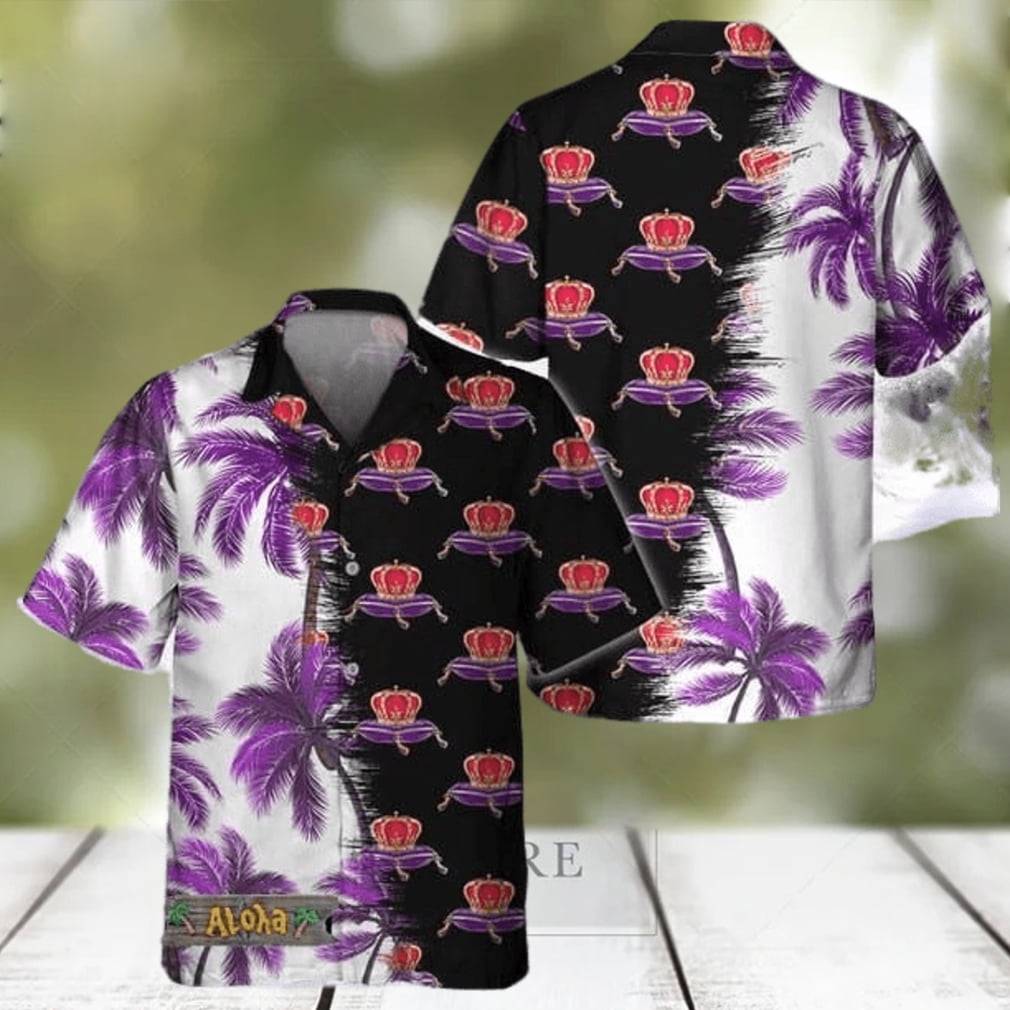 Black Crown Royal Match Palm Trees Hawaiian Shirt For Men And Women ...