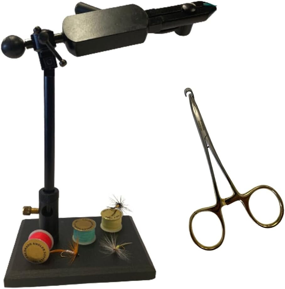 Adjustable Fishing Vise Black Crown Fly Tying Vise With Free Hook ...