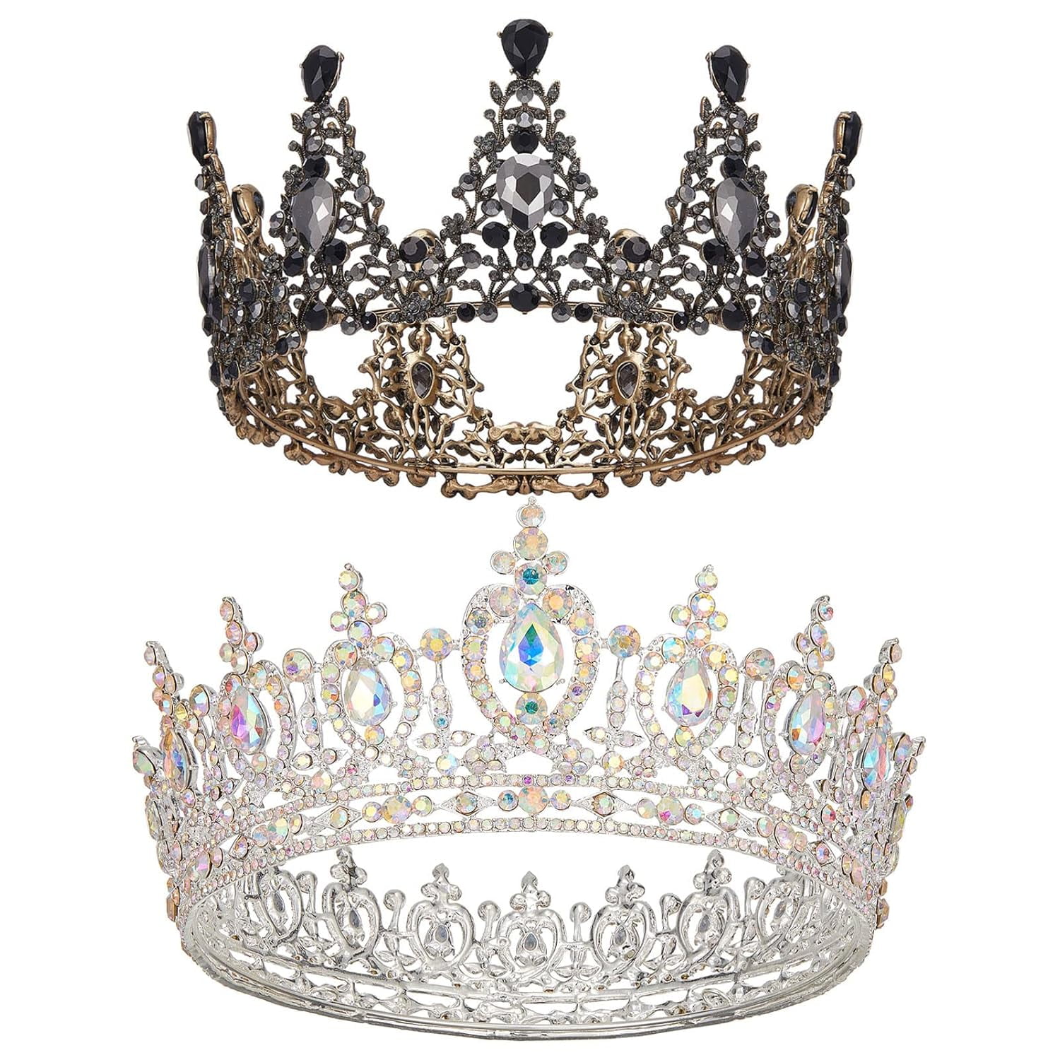 Black Crowns for Women & Crystal Queen Crown Headband - Walmart.com