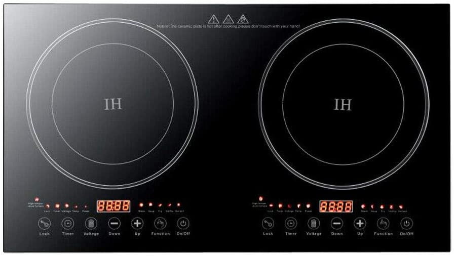 Black Crystal Panel Induction Cooker 110V Black Electric Hot Plate ...