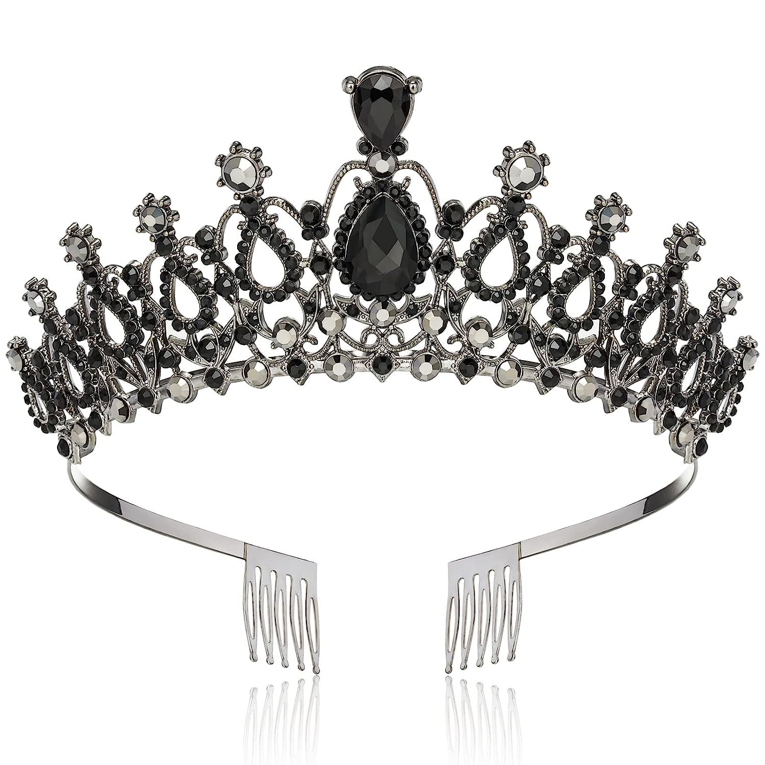 Black Crystal Tiaras and Crowns for Women Girls Princess Crown with ...