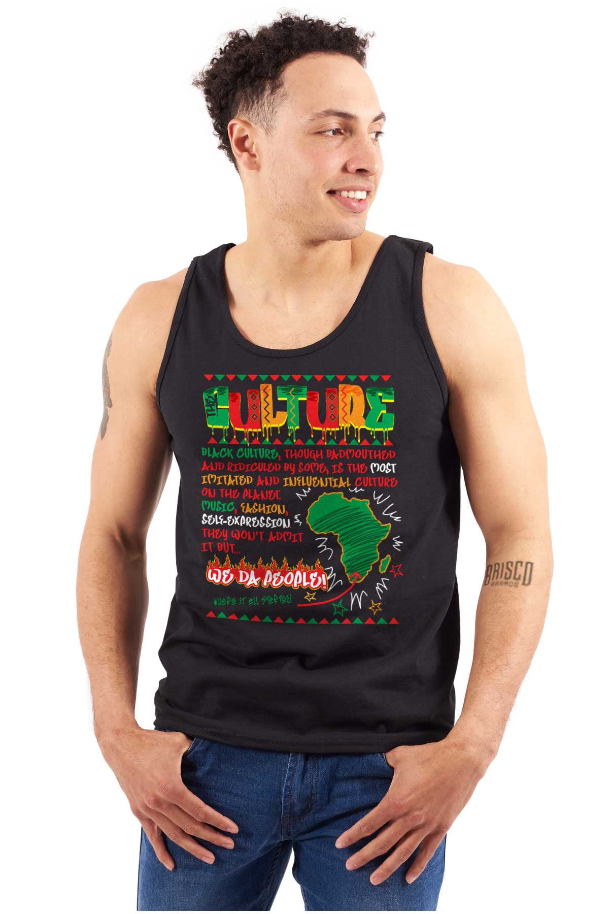 Black Culture Pride We Da People Tank Top T Shirts Men Women Brisco ...