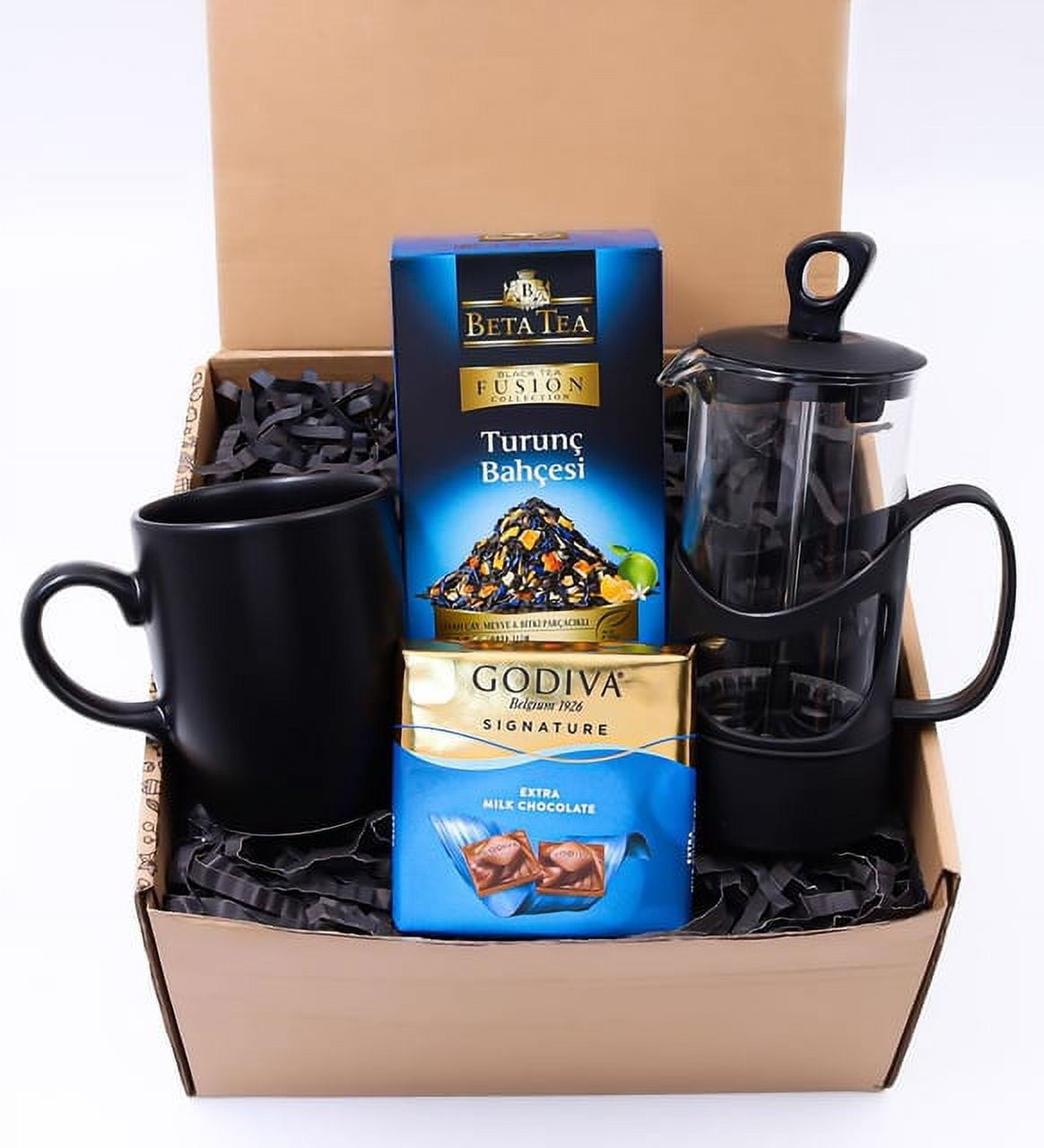Black Cup & French Press & Beta Tea Tea Turunç Garden & Godiva ...
